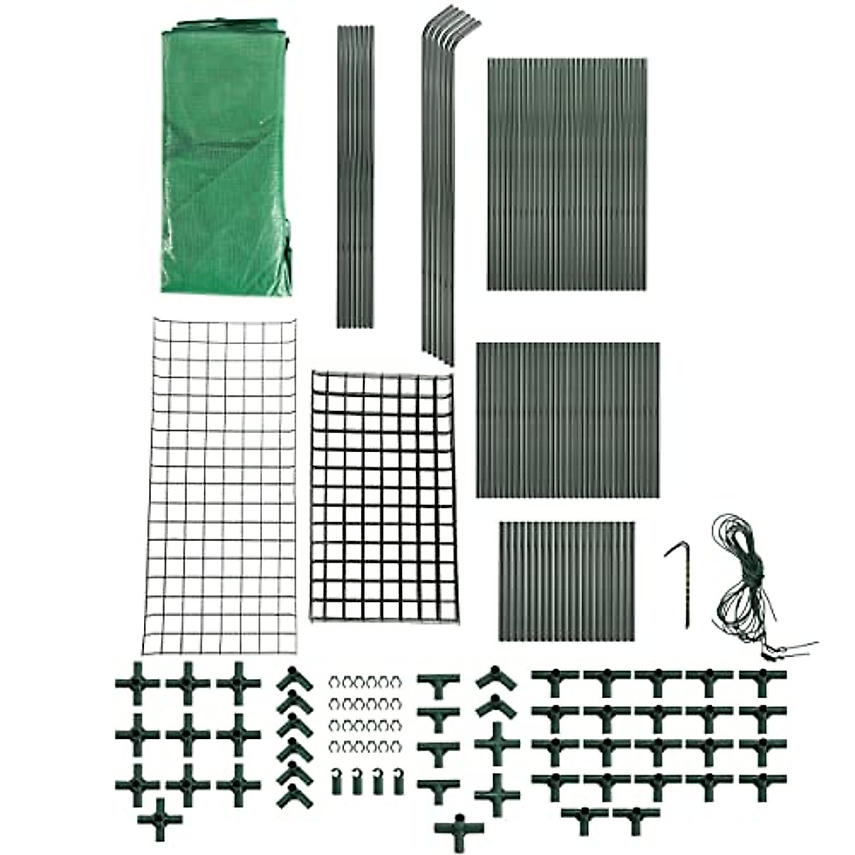 Mini Walk-in Greenhouse for Outdoors, 3 Tiers 8 Shelves, 57x61x80 Inch with Observation Windows and Roll-up Door Zipper, Plant Garden Hot House for Plants, Herbs, Flowers