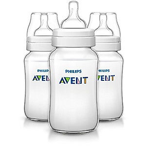 Philips Avent Anti-colic Baby Bottles Clear, 11oz, 3 Piece