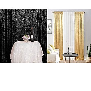 Black Photography Sequin Backdrop Curtain Gold Sequin Backdrop Curtain