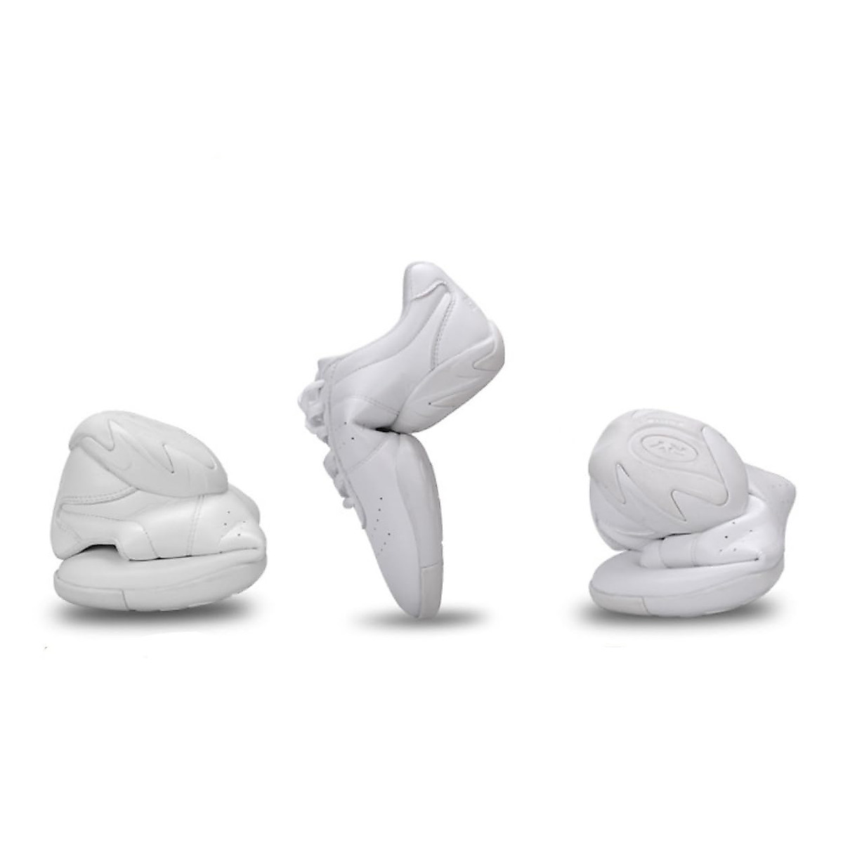 Fenlogft Women Ultra Comfortable Aerobic Cheer Sport Shoes - Training Competition Cheerleading Sneakers for Adults and Youth Girl (7,White)