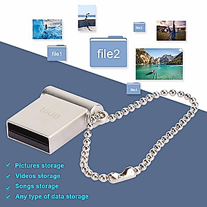 Heayzoki USB Flash Drive, Pendrive U Disk USB Drive PC Laptop Accessory Zinc Alloy Portable, Drives U Disk Transfer Small Files, for 7/8/10 / Windows Vista/Windows 2000 / OS X/Linux(16G)