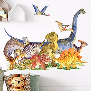 SuperDuo Animal Wall Sticker Cartoon DIY Art Decal Self-Adhesive Wallpaper Mural Decorate for Living Room TV Sofa Background Bedroom Kids Room Nursery (Style 12)