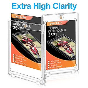 23 Pack - Magnetic Card Holder, 35PT Magnetic Trading Card Holder, Baseball Card Holder, Hard Acrylic Card Cases, Card Protector for Game Baseball Sports Card, Fit for Standard Card