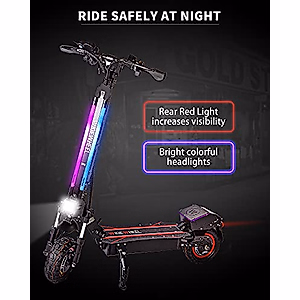 WIDEWHEEL W6 Off-Road Electric Scooter Adults, 2000W Double Motors, Up to 40 MPH & 40 Miles, Folding Commuter Scooter Electric for Adults, 10" Off-Road Tires Sport Scooters (Without seat)