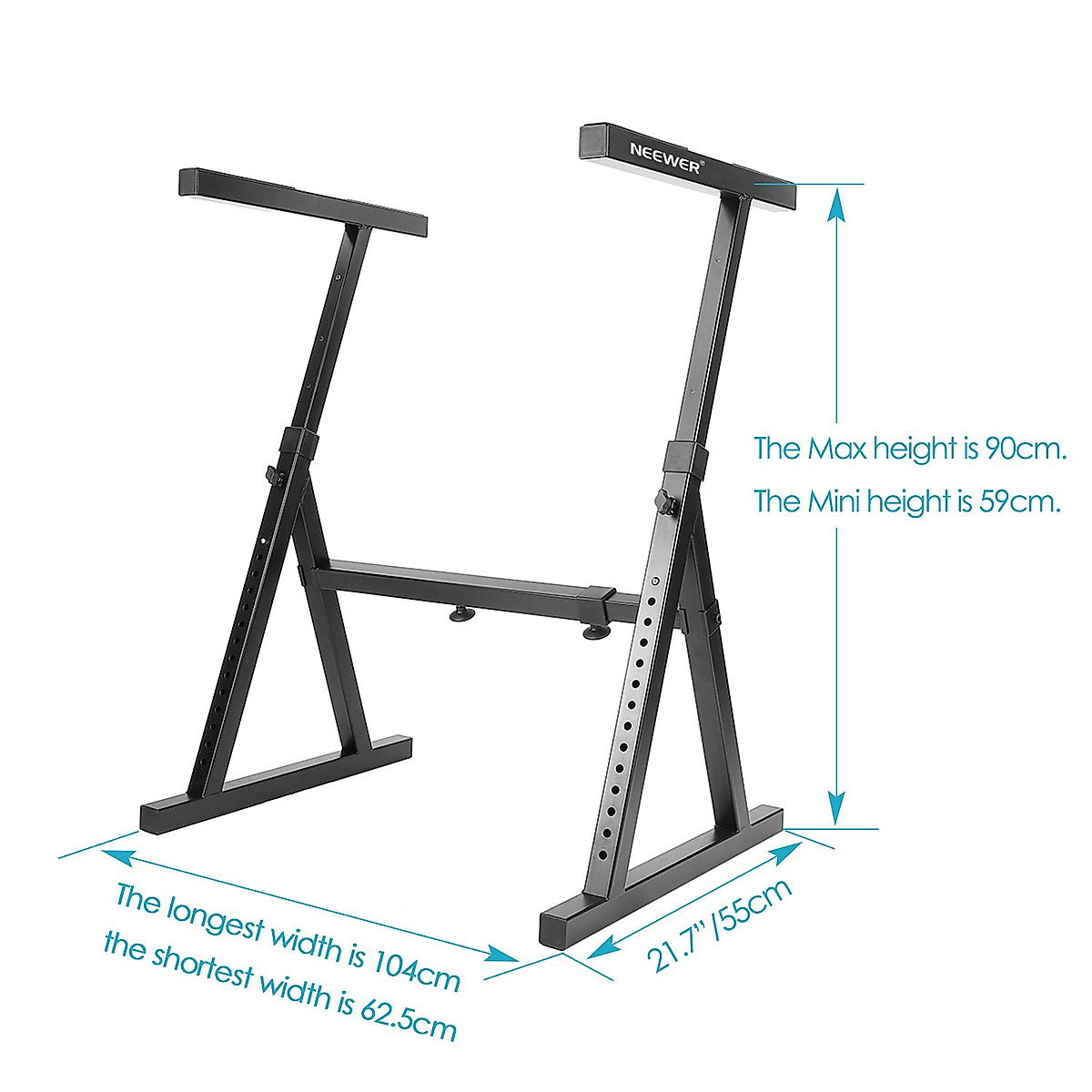 Neewer Z-Style Keyboard Stand - Heavy Duty Steel Construction with Solid Locking System, Support Stand for Piano Keyboard Instrument