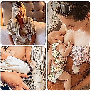 haakaa Manual Breast Pump with Suction Base and Flower Stopper Set for Breastfeeding (4oz/100ml)(Purple)