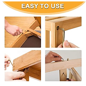 Uenhoy 10 Pack Baby Bed Crib Screw Bolts Kit M6 x 100mm Hex Drive Socket Cap Screws Bolts and Barrel Nuts for Bunk Beds Chairs Crib Cots, Zinc Plated