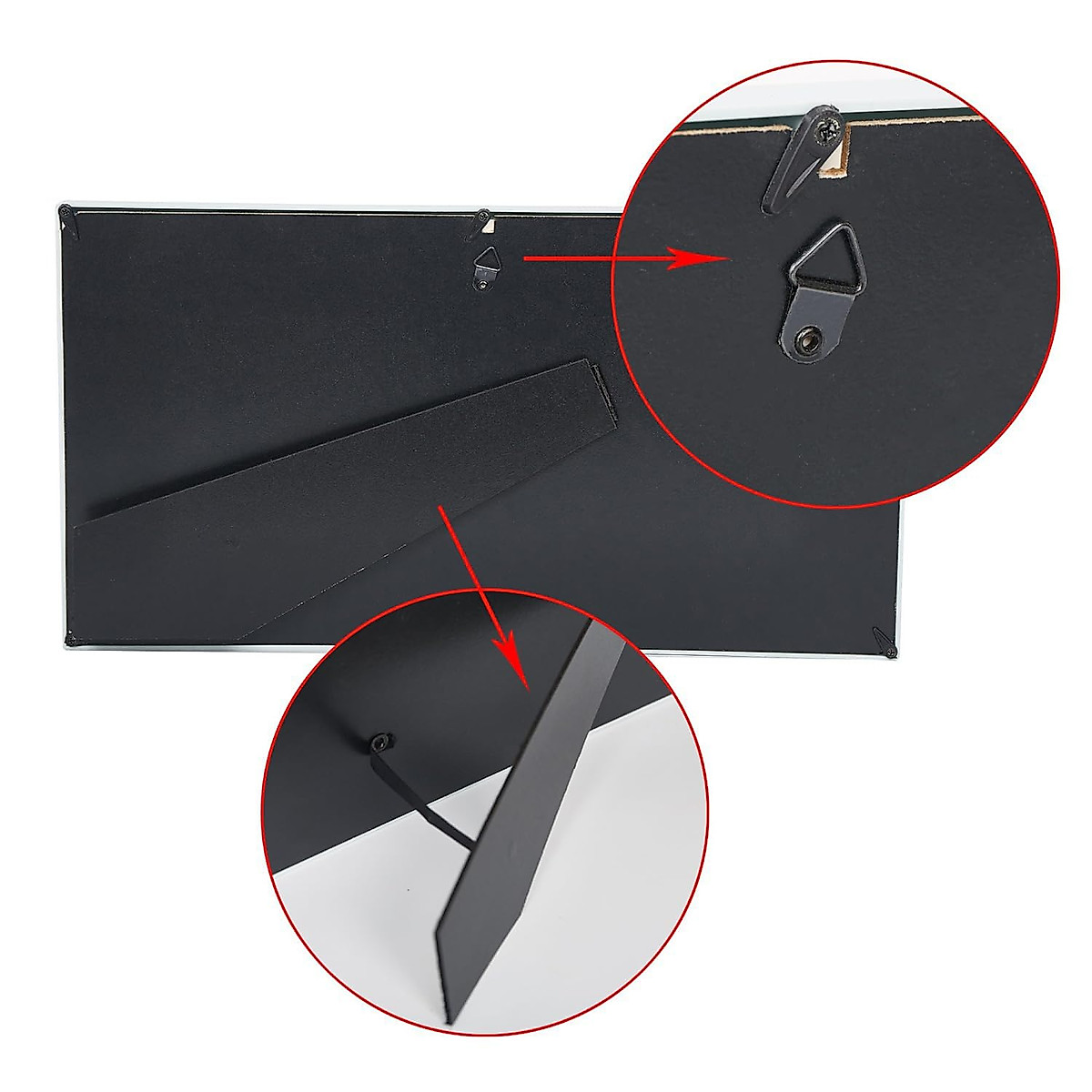 Dporticus Baby Handprint Kit & Footprint Photo Frame for Newborn Girls and Boys, 12 Photo Moments Frame Baby Shower Gifts Set Memorable Keepsake Box Decorations for Room Wall Non Toxic INK (Blue)