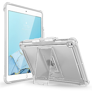i-Blason Case for iPad 9th/8th/7th Gen 10.2 Inch (2021/2020/2019) [Halo Series] Clear Proteciton with Built in Kickstand, TPU Inner Bumper (Transparent)