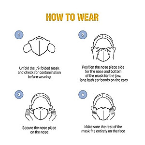 CHARMZONE KF94 Protective Disposable Mask 50 pieces White/Black/Grey Large Individually Packed Made in Korea (White, Large)