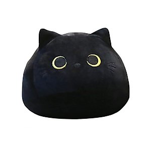 GOBEAUTY Black Plush Toy Pillow Cute Animal Cat-Shaped Stuffed Pillows Cushion Great Gifts for Birthday Valentines Day Christmas to Give Girlfriend Boyfriend, R14IXLVB230R37DSM5W