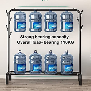 ZBYL Garment Rack Wardrobe Clothes Rack, Metal Freestanding Clothing Rack Closet Organizer for Hanging Clothes, Portable Storage Shelves Standard Rod with Bottom Rack, 115×150cm