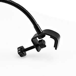 Pyle Professional Microphone Filter Screen-Mic Pop Blocker Mask Shield 4-Layer Mesh Wind Filtration 16" 360° Flexible Gooseneck Stabilizing Arm, Universal Clamp-Style Knob (PEPF30)