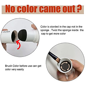 Eyebrow Stamp Stencil Kit- Eyebrow Stamp Pomade Waterproof with 2 pairs Thin Stencils 3 pairs Thick Stencils (Dark Brown)