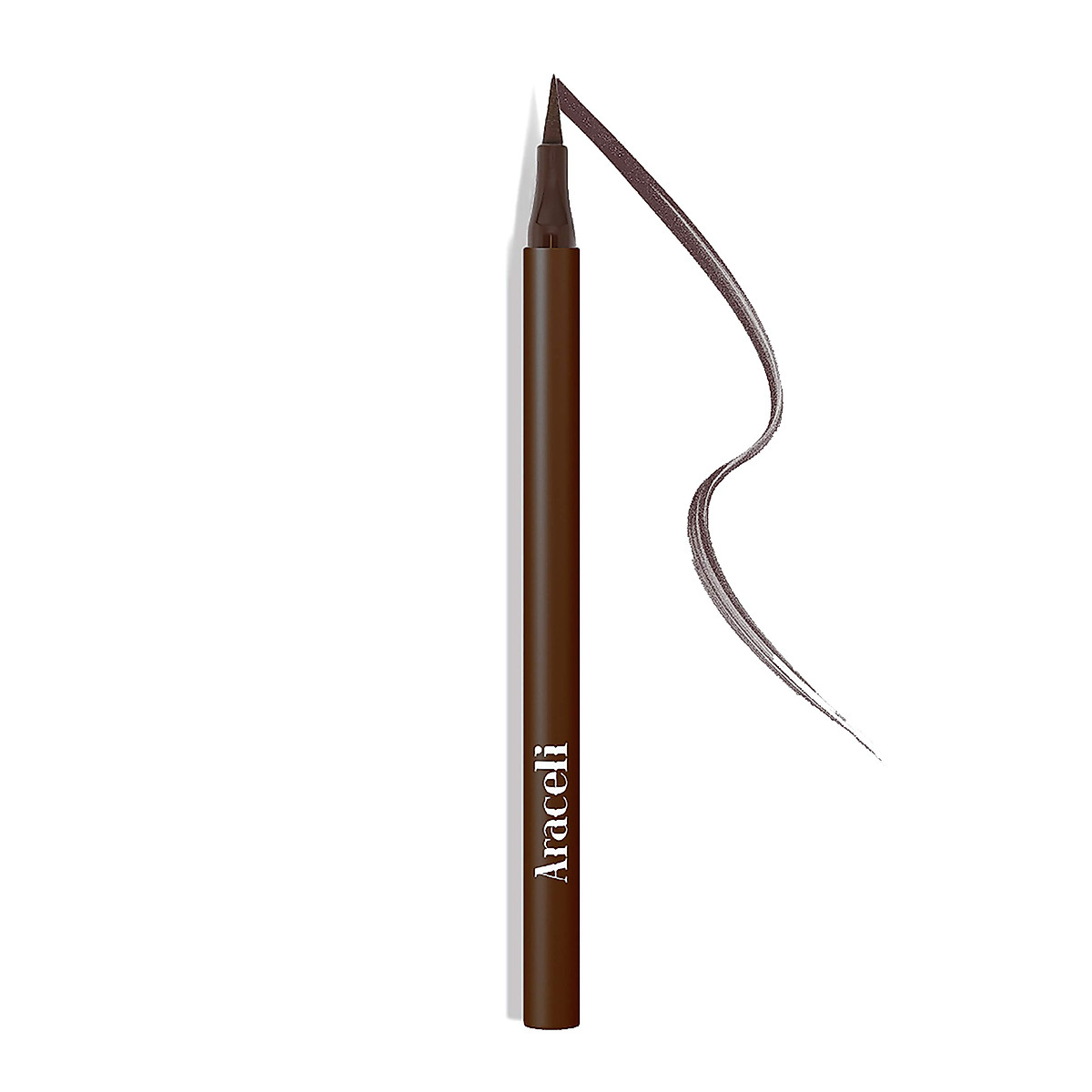 Aracelli Beauty Water Resistant Long-Lasting Eyeliner Pen - Precision Liquid Eye Liner with Smudge-Proof Formula - Easy Glide & Quick Dry - Perfect for Cat Eye & Winged Looks - Brown