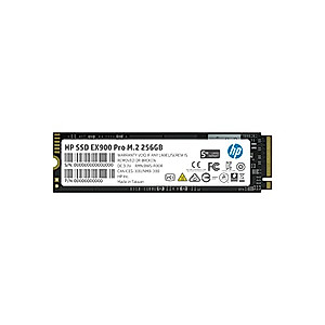 HP EX900 Pro 256GB NVMe PC SSD - PCIe Gen3 (8.0 GT/s) x 4, M.2 2280, 3D NAND Internal Solid Hard State Up to 2240 MB/s with DRAM Cache - 9XL75AA#ABA