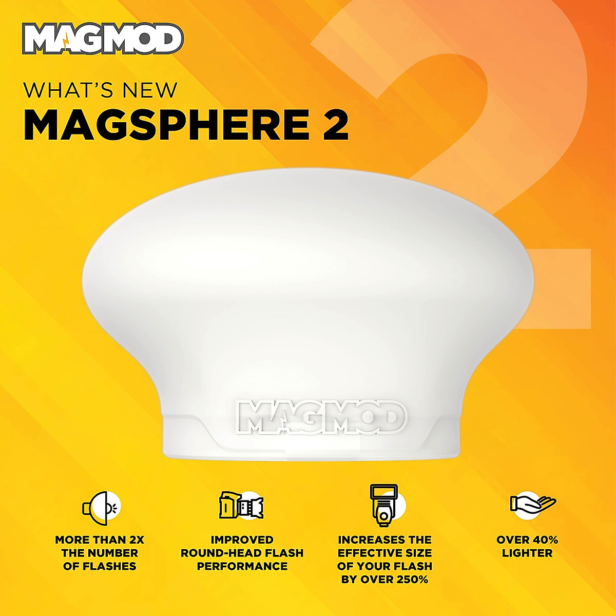 MagMod MagSphere 2 and MagGrip 2 | Camera Speedlight Flash Diffuser Bundle | Modular Camera Lighting Set | Magnetic Flash Diffuser | Photography Lighting Flash Modifier