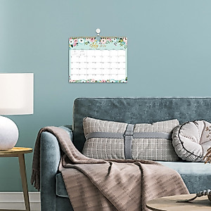 2023-2024 Wall Calendar - 18 Monthly Calendar 2023-2024, February 2023 - June 2024, 11" x 8.5", Twin-Wire Binding + Hanging Hook + Thick Paper + Unruled Blocks with Julian Dates - Floral