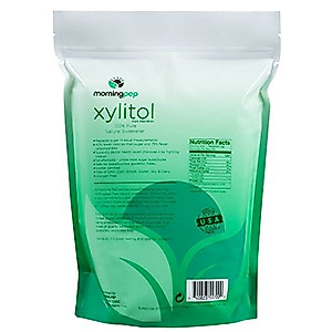 Morning Pep Pure Birch Xylitol (Keto Diet Friendly) Sweetener with no Aftertaste 5 LBs (Not from Corn) Non GMO Kosher Gluten Free Product of USA. 80 Onces