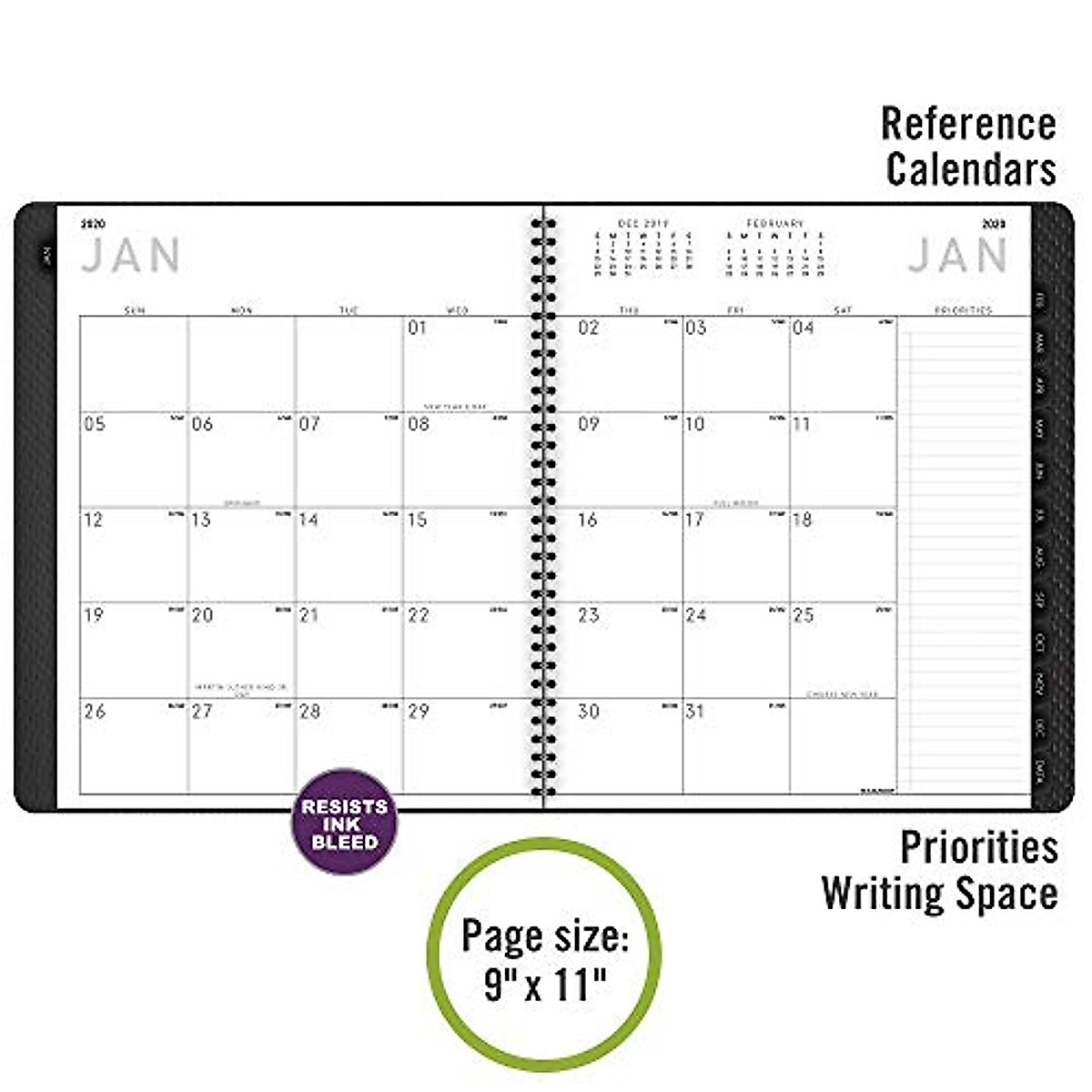 AT-A-GLANCE, Weekly/Monthly Planner, Graphite, Large (70260X4520)