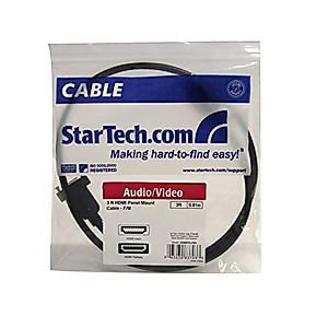 StarTech.com 3ft HDMI Female to Male Adapter, 4K High Speed Panel Mount HDMI Cable, 4K 30Hz UHD HDMI, 10.2 Gbps Bandwdith, 4K HDMI Female to HDMI Male, HDMI Panel Mount Connector Cable (HDMIPNLFM3)