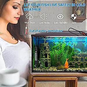 Woliver Aquarium Heater,25W/50W/100W Small Submersible Heater with External LED Digital Temp Controller Suit for Marine Saltwater and Freshwater Turtle Fish Tank Heater