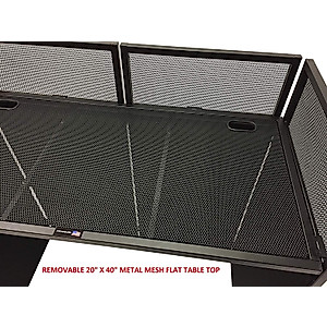 DJ Event Facade White/Black Scrim Metal Frame Booth + 20" x 40" Flat Table Top Includes Both White and Black Panels + Carrying Cases!