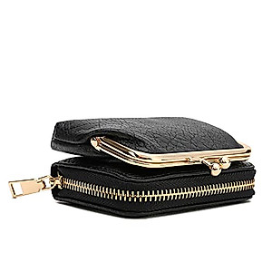 2 in 1 Change Purse Wallet,Credit Card Holder with Cion Purse for Women,Cute Pouch for Gril with Blocking Case, Minimalist Design with Zipper Clasp for Bag or Drawer Organize…