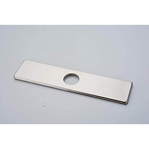 BATHLAVISH 10 Inch Kitchen&Bathroom Sink Faucet Baseplate Hole Cover Deck Plate Escutcheon Brushed Nickel Square 304 Stainless Steel