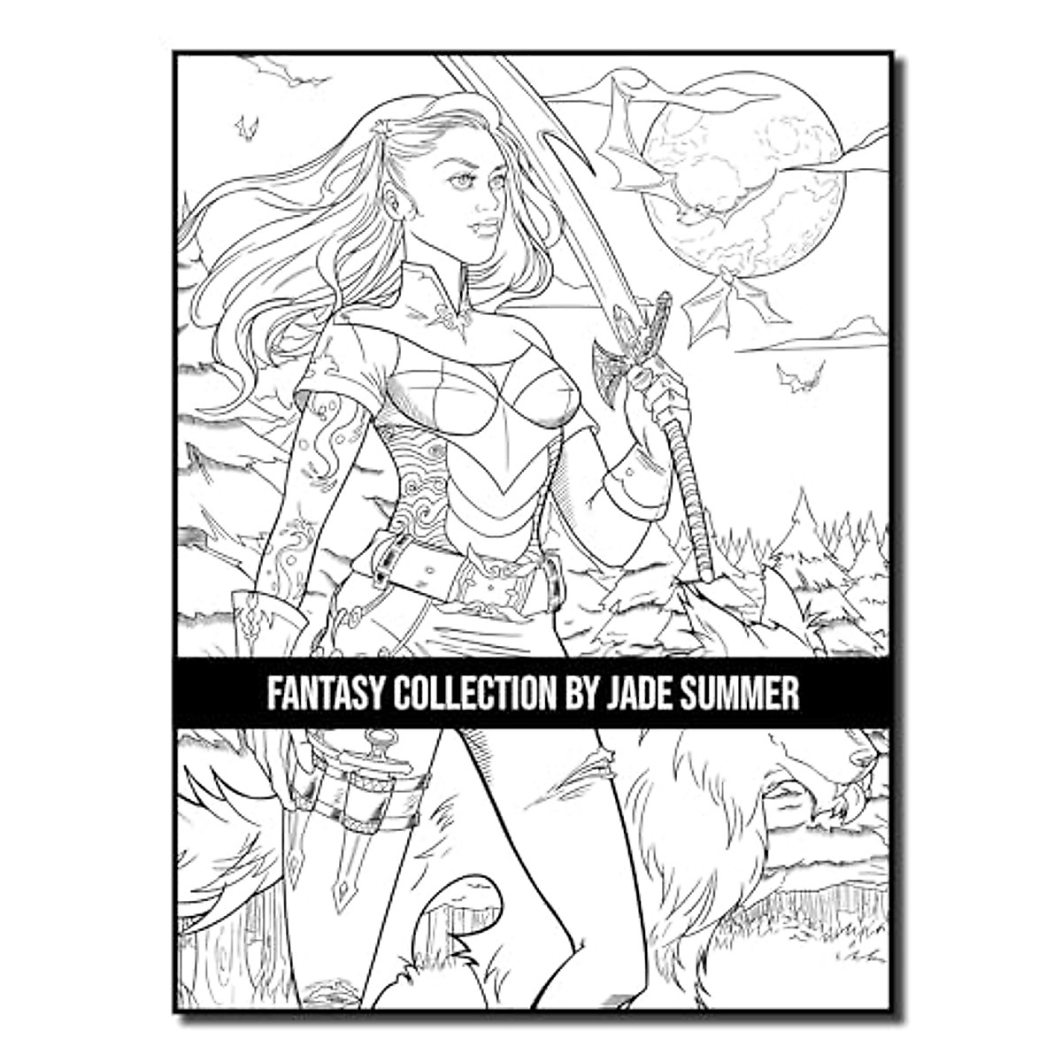 Fantasy Collection: An Adult Coloring Book with 100+ Incredible Coloring Pages of Mermaids, Fairies, Vampires, Dragons, and More!