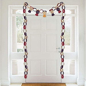 Big Dot of Happiness Friends Thanksgiving Feast - 90 Chain Links and 30 Paper Tassels Decoration Kit - Friendsgiving Party Paper Chains Garland - 21 feet