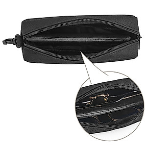 Mkono Double Glasses Case Soft Eyeglass Case Sunglasses Travel Case Organizer Portable Reading Glass Pouch Bag with Clip Zipper and Cleaning Cloth for Women Men