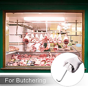 uxcell T-Handle Meat Boning Hook, Galvanized T Hooks for Kitchen Butcher Shop Restaurant 16"(400mm)