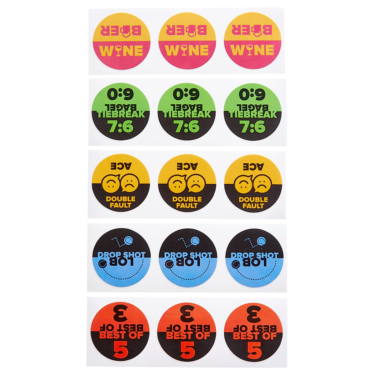 Fun Stickers for Tennis Rackets. Win The Advantage of Serving First (Stickers 1)