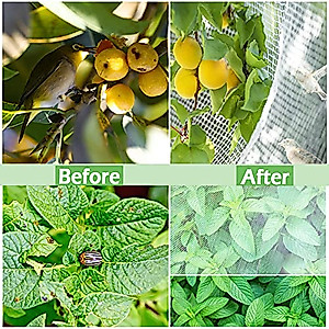 Garden Netting, Plant Covers 8x24 Ft Ultra Fine Mesh Protection Netting for Vegetable Plants Fruits Flowers Crops Greenhouse Row Cover Raised Bed Barrier Screen Birds Animals Protection Net Cover