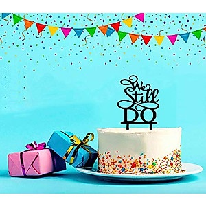 Black Acrylic We Still Do Romantic Wedding Cake Topper, Elegant Wedding Party Decorative Mr and Mrs Cake Topper For Bridal Shower Wdding Engagement Anniversary Party Decorations