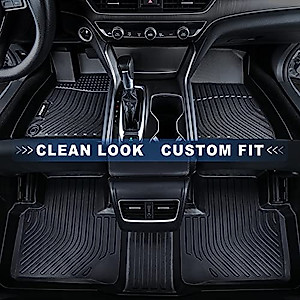 JDMON All Weather Floor Mats Compatible with 2020-2024 Kia Telluride, 1st, 2nd & 3rd Row Custom Fit Car Floor Liner Set Black