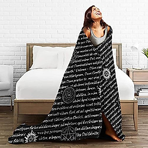 Flannel Blanket Throws 30"X40" - Supernatural Inspiration Printed Throw Blanket Super Soft Warm Lightweight Blanket for Bed Sofa Couch Travel Camping