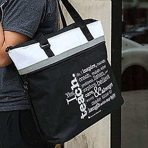 Teacher Peach Jumbo Teacher Gift Tote Bag, Gift for Teacher Appreciation, Teacher Gifts for Women