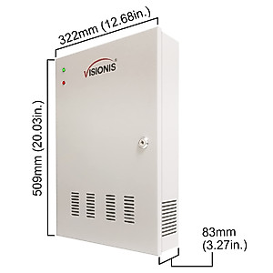 Visionis VS-AXESS-4DLX Version 2 Four Door Professional Access Control Panel Controller Board and Power Supply Cabinet with TCP/IP Wiegand Software 20,000 Users + Fire Alarm Extension Board