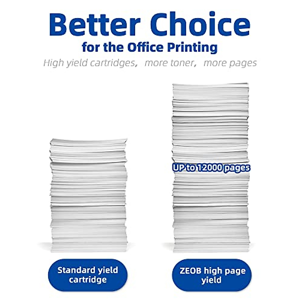 TN760 12000 Pages 4 Packs Toner Cartridge Replacement with Chip for Brother TN-730 TN-760 Black High Yield for DCP-L2550DW HLL2395DW MFCL2710DW MFC-L2750DW Printer