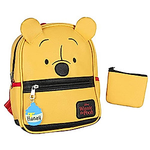 Disney Winnie The Pooh Hunny Lovin' Textured Faux Leather 3D Ears Mini Backpack