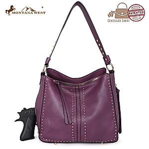 Montana West Womens Purses and Handbags Crossbody Hobo Bags Leather Shoulder Satchel Purses for Women Purple