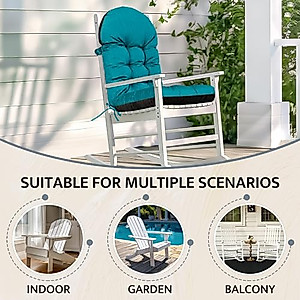 mudilun Outdoor Adirondack Chair Cushion High Weather Resistant Tufted Waterproof Lounge Cushion Anti-Slip Thickened High Back Patio Seat Pads Set of 2…