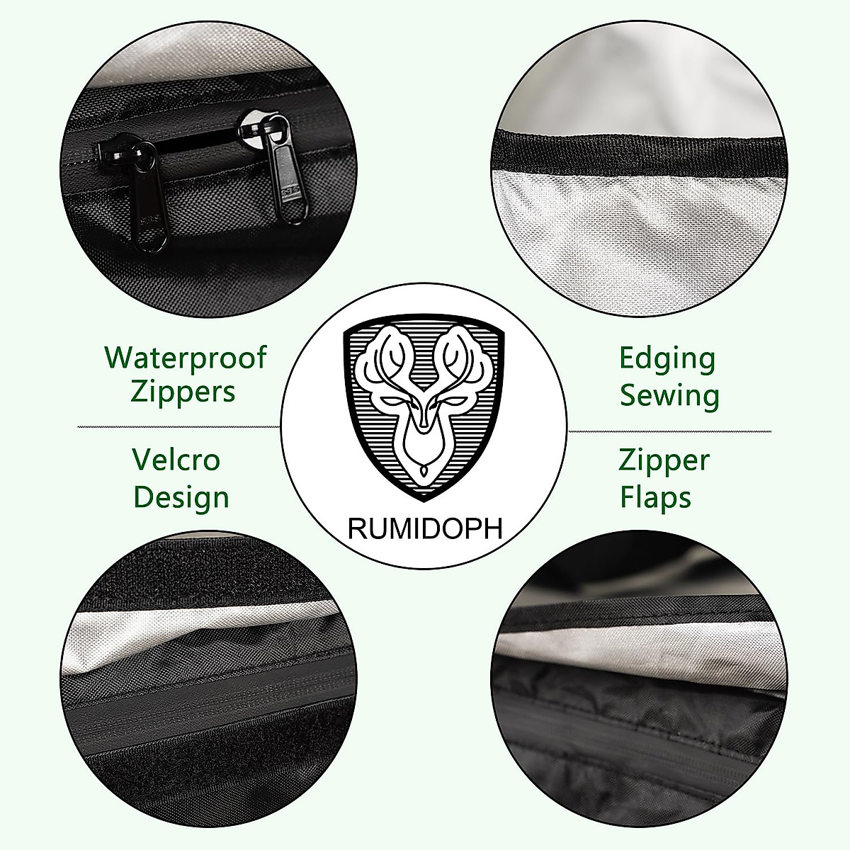 RUMIDOPH Outdoor Cushion Storage Bag Waterproof Square Large Patio Storage Bags with Zipper for Outdoor Furniture Cushion, 32 x32 x24IN