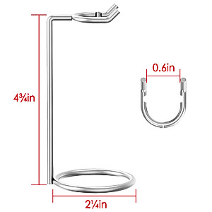 Linkidea Safety Razor Holder Stand, Shaving Razor Stand Deluxe Men's Stainless Steel Travel Shave Razor Holder - 4.7" (Silver 12cm)