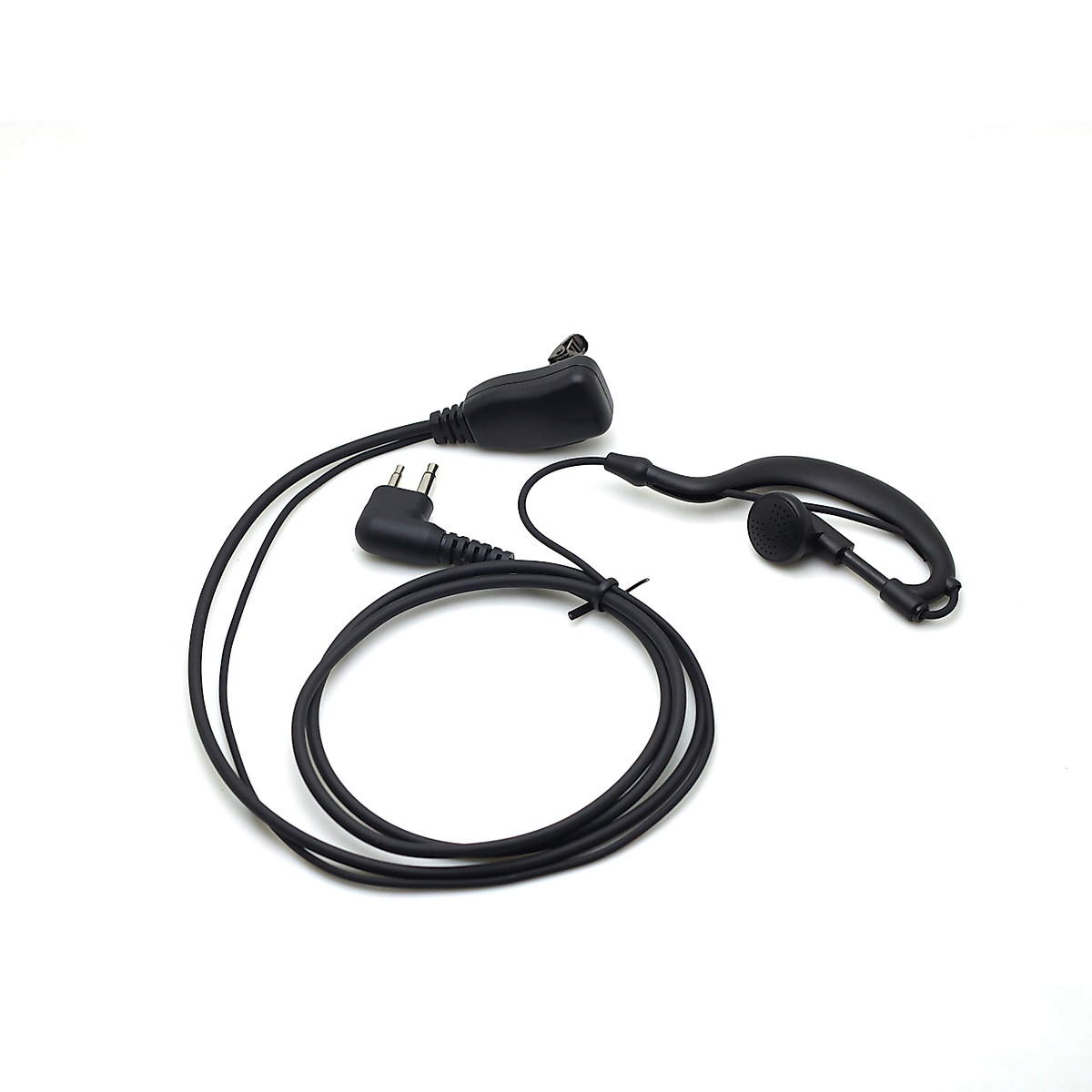Kymate 2 Pin G Shape Clip-Ear Headset Earpiece with Mic for Two Way Radio Devices DEP450 CP040 CP200 CP200D CP185 DTR650 PR400 EP450 CLS1110 CLS1410 CLS1450 CLS DLR DTR RDX RDU RDV 5Pack