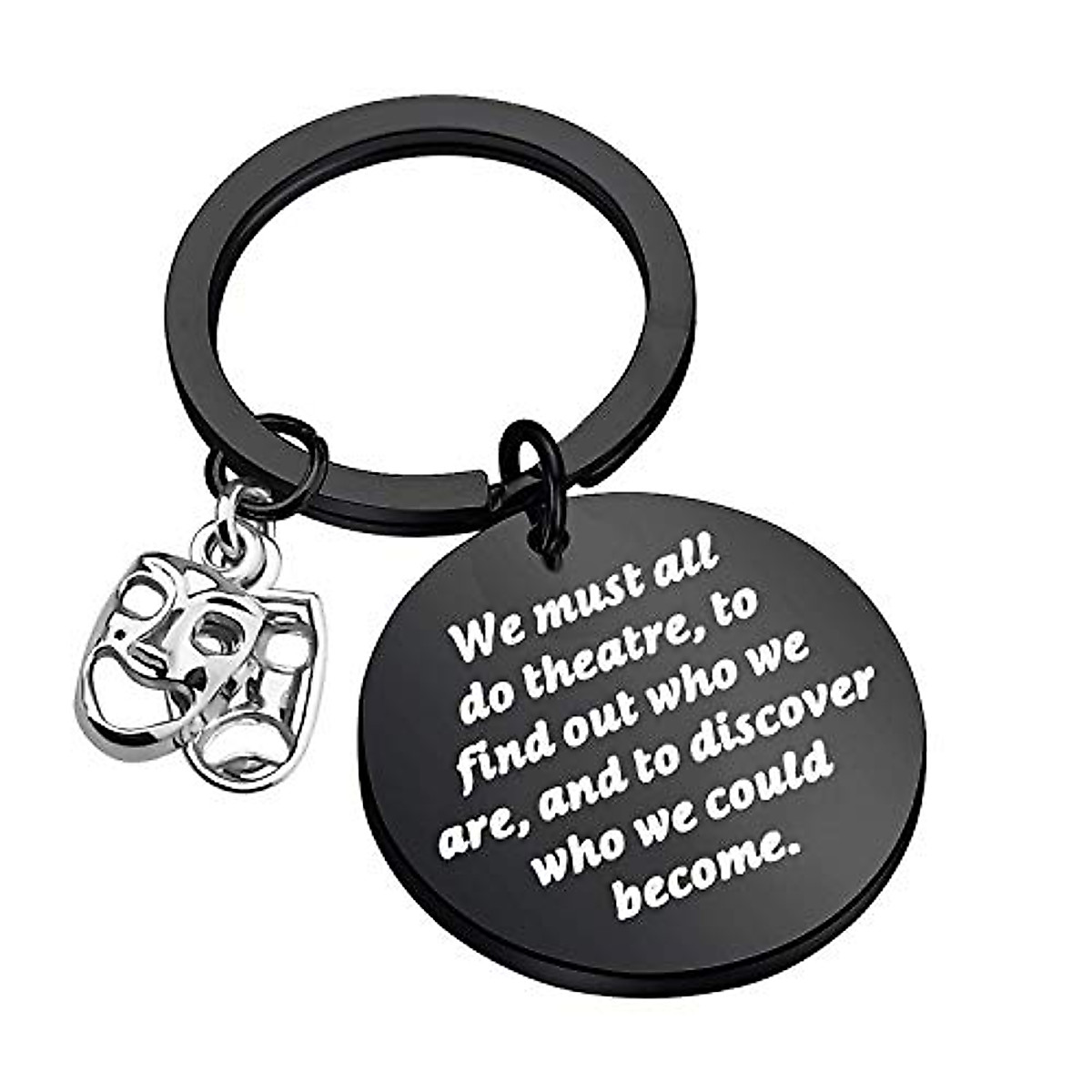 BAUNA Theatre Kechain Muse Comedy Tragedy Mask Actor Actress Keychain(bl)