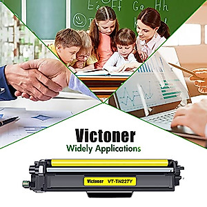 VICTONER Compatible TN227 TN227Y Toner: Cartridge Replacement for Brother TN227 TN227Y TN-227Y TN223Y MFC-L3770CDW HL-L3290CDW HL-L3230CDW MFC-L3750CDW HL-L3270CDW MFC-L3710CW Printer (Yellow, 1-Pack)