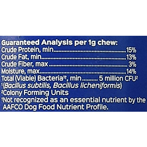 Probios Soft Dog Chews for Small Dogs - 120 Count, 120gm - Probiotics for Dogs - Prebiotic for Dogs - Gut Health for Dogs -Chicken Liver Flavor
